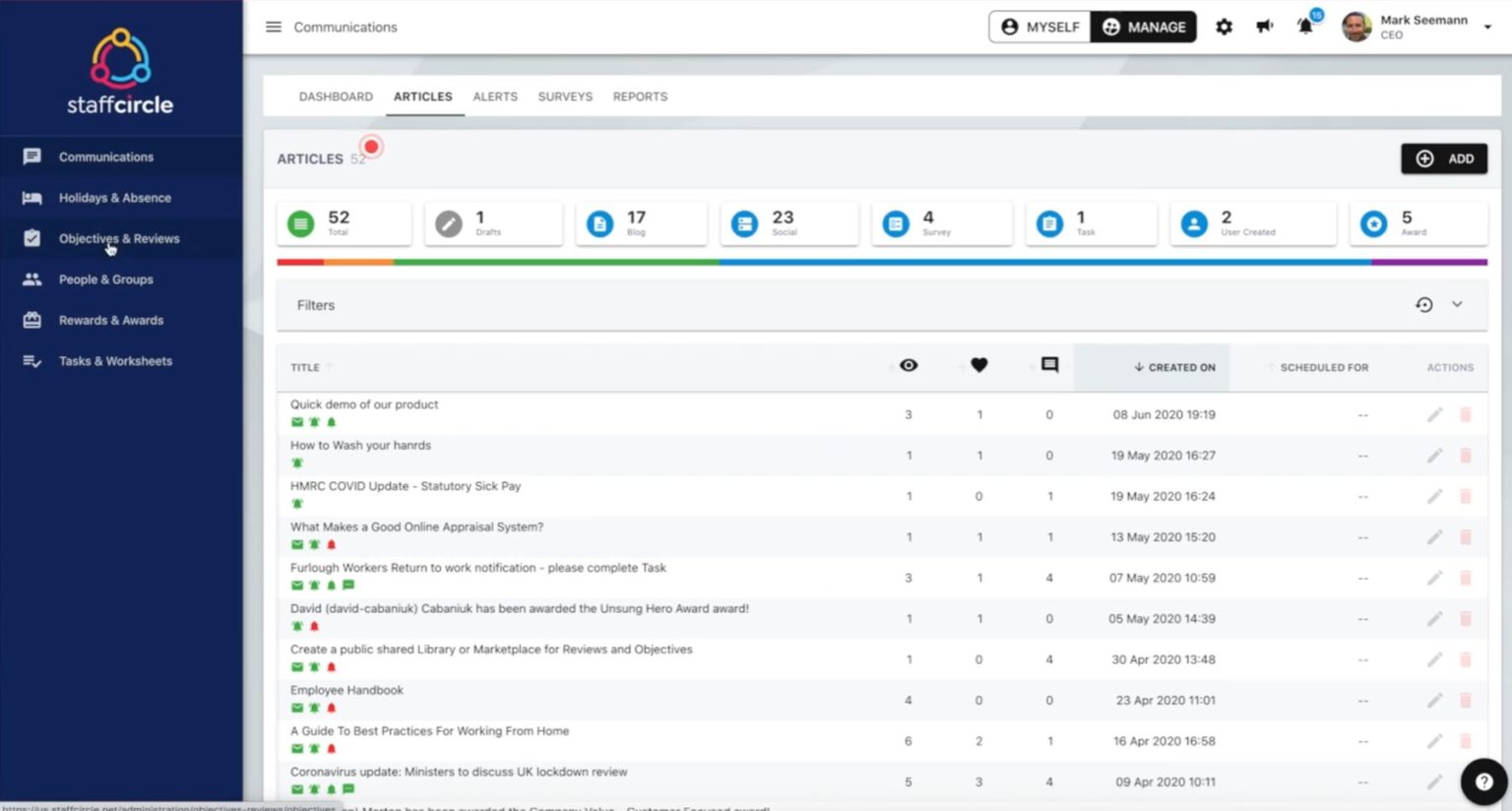 Staffcircle Performance Management Engagement And Culture Platform